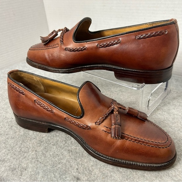 Church's | Shoes | Churchs Royal Tweed Brown Leather Tassel Loafer ...